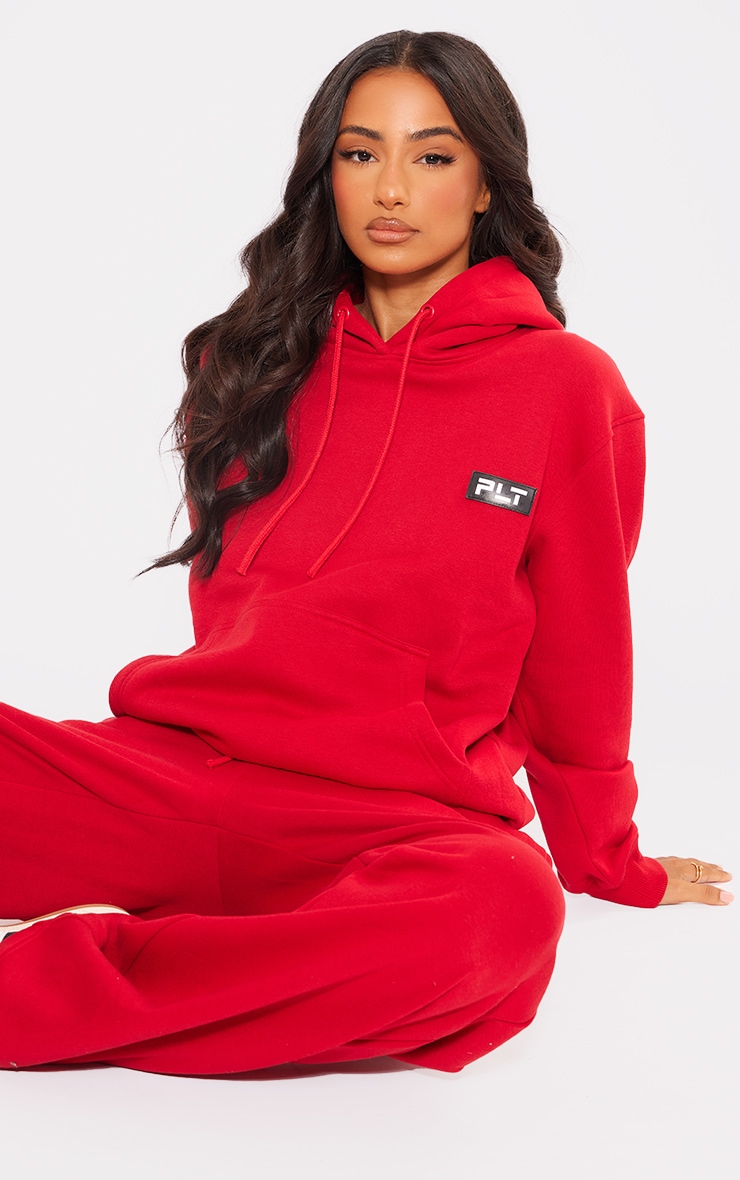 Red oversized hoodie womens | PrettyLittleThing AUS