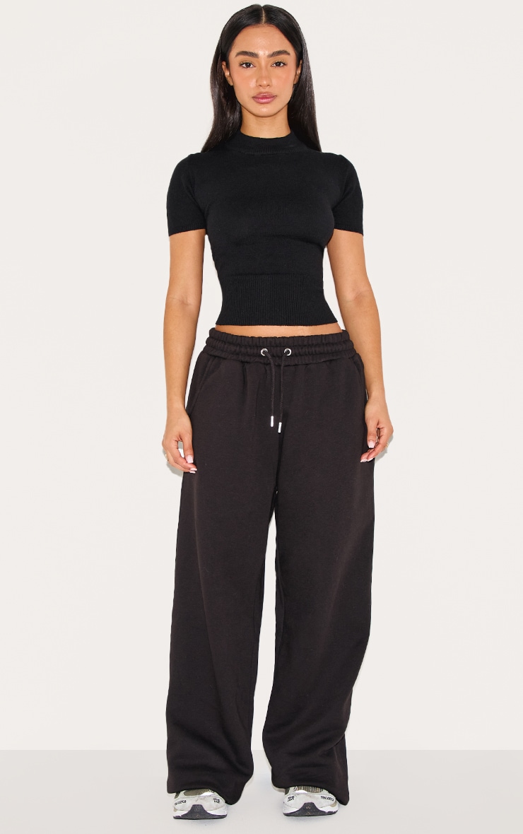 Petite Black Elasticated Drawstring Joggers | Petite | PLT