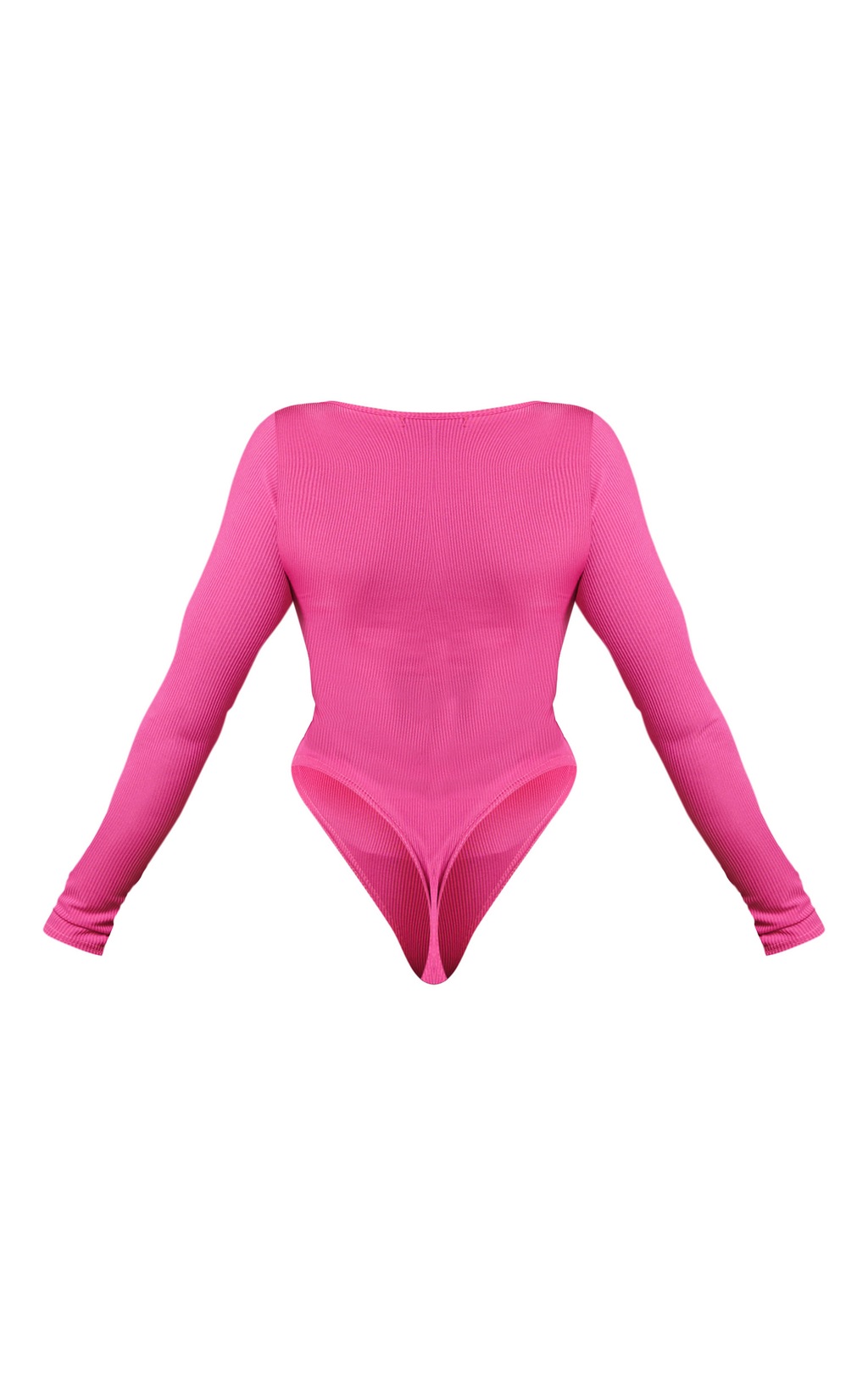 Shape Hot Pink Rib Long Sleeve Bodysuit | Shape | PLT