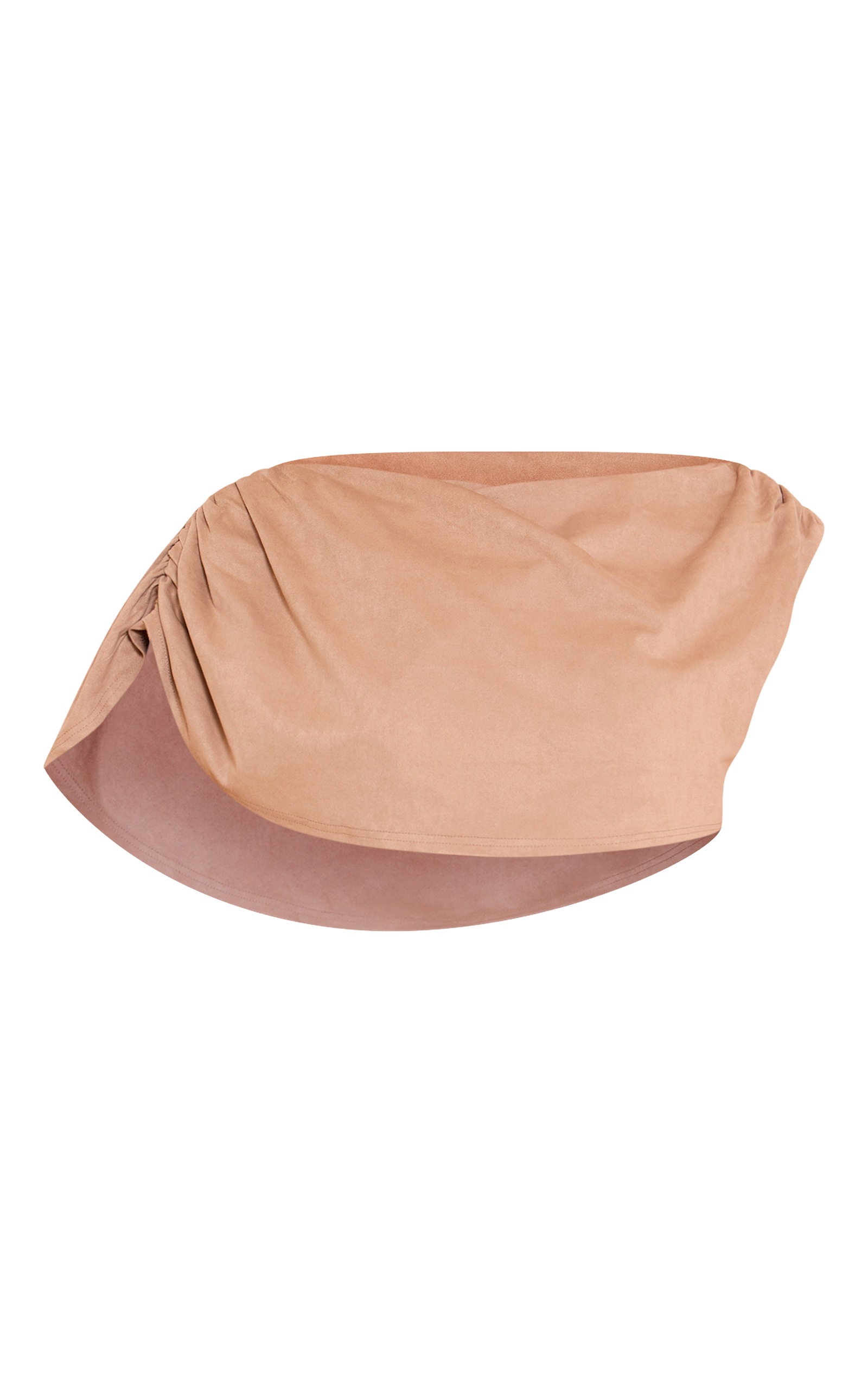 Shape Stone Faux Suede Cowl Drape Top | Shape | PLT