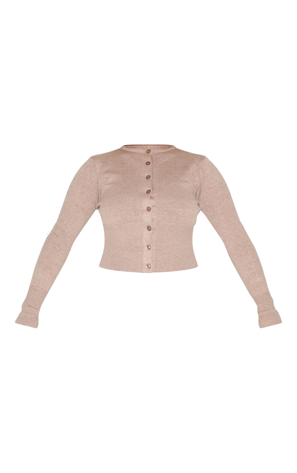 Shape Mocha Knitted Button Front Wide Rib Cardigan | Shape | PLT