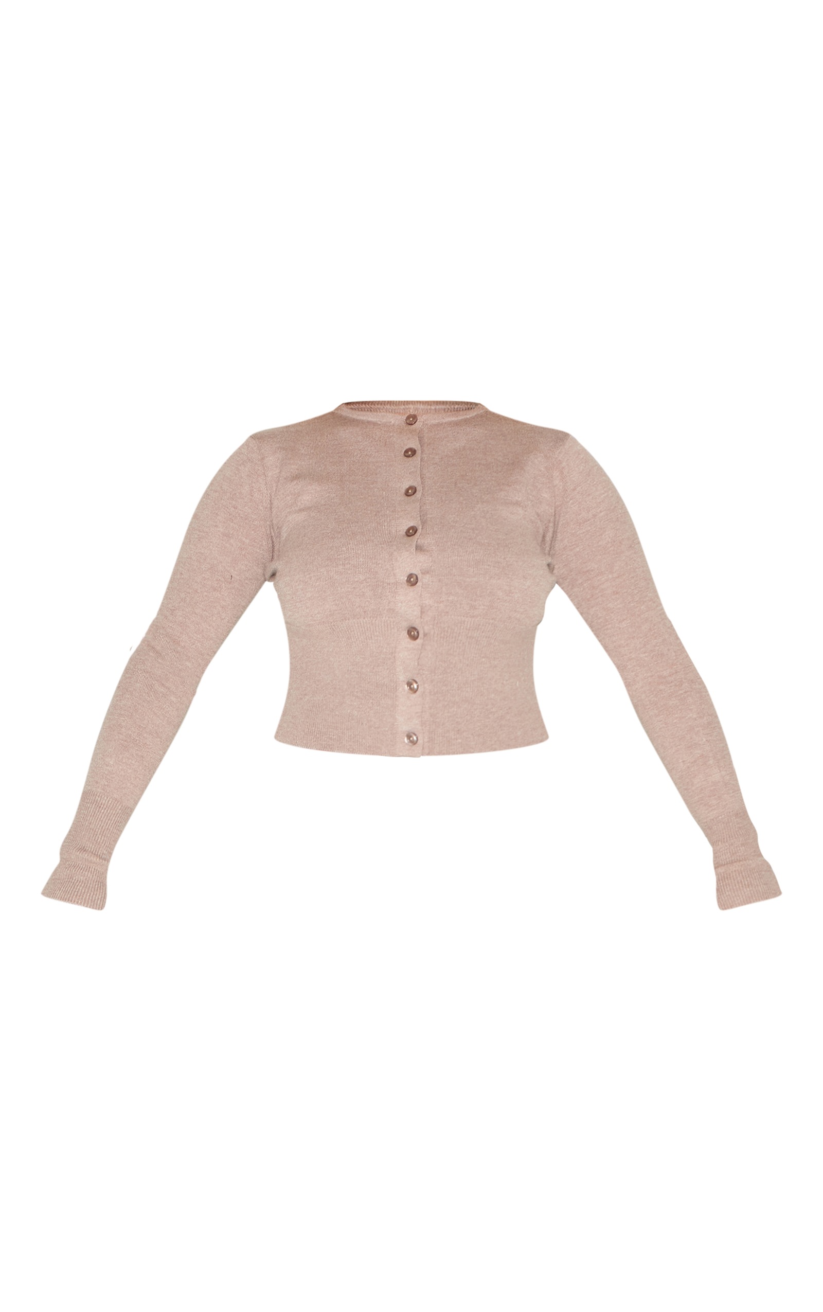 Shape Mocha Knitted Button Front Wide Rib Cardigan | Shape | PLT