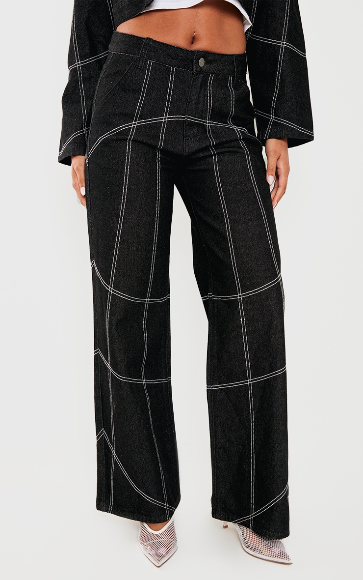 Dark Indigo Corset Seam Denim Jeans | Denim | PrettyLittleThing USA