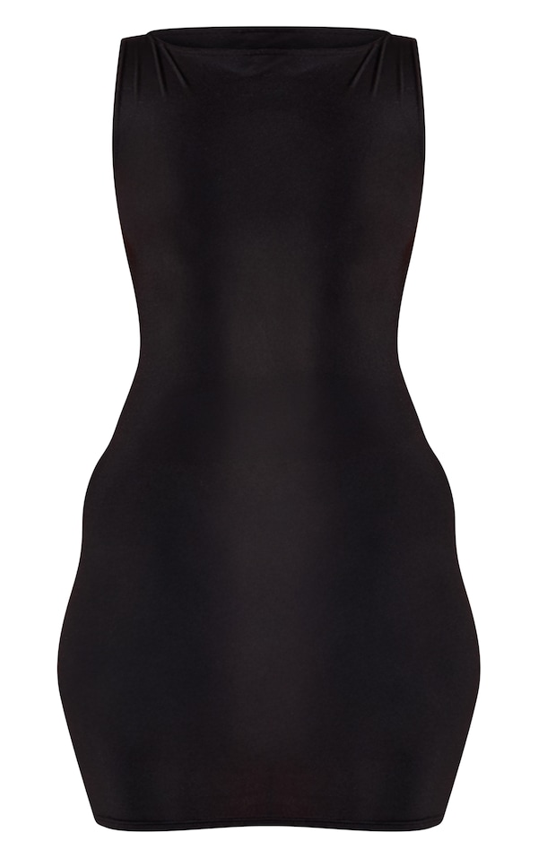 Shape Black Straight Neck Sleeveless Bodycon Dress | Shape | PLT USA