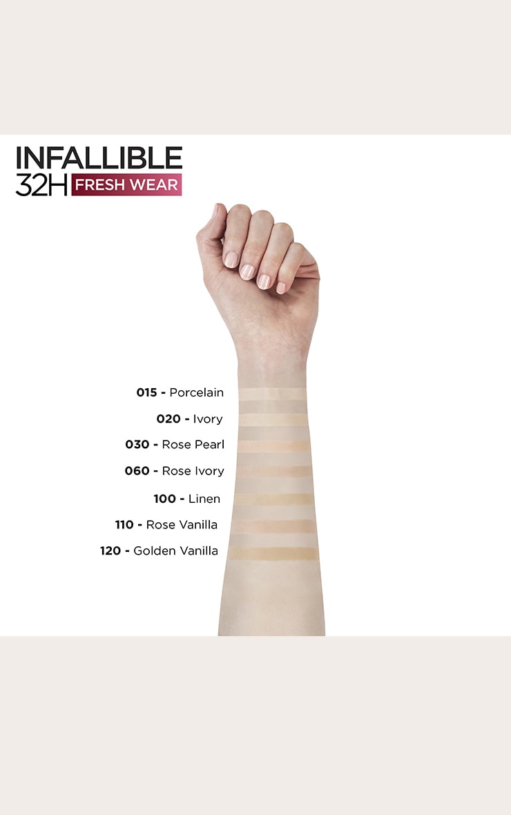 L'Oreal Paris Infallible 32H Fresh Wear Foundation 15 Porcelain Vitamin ...