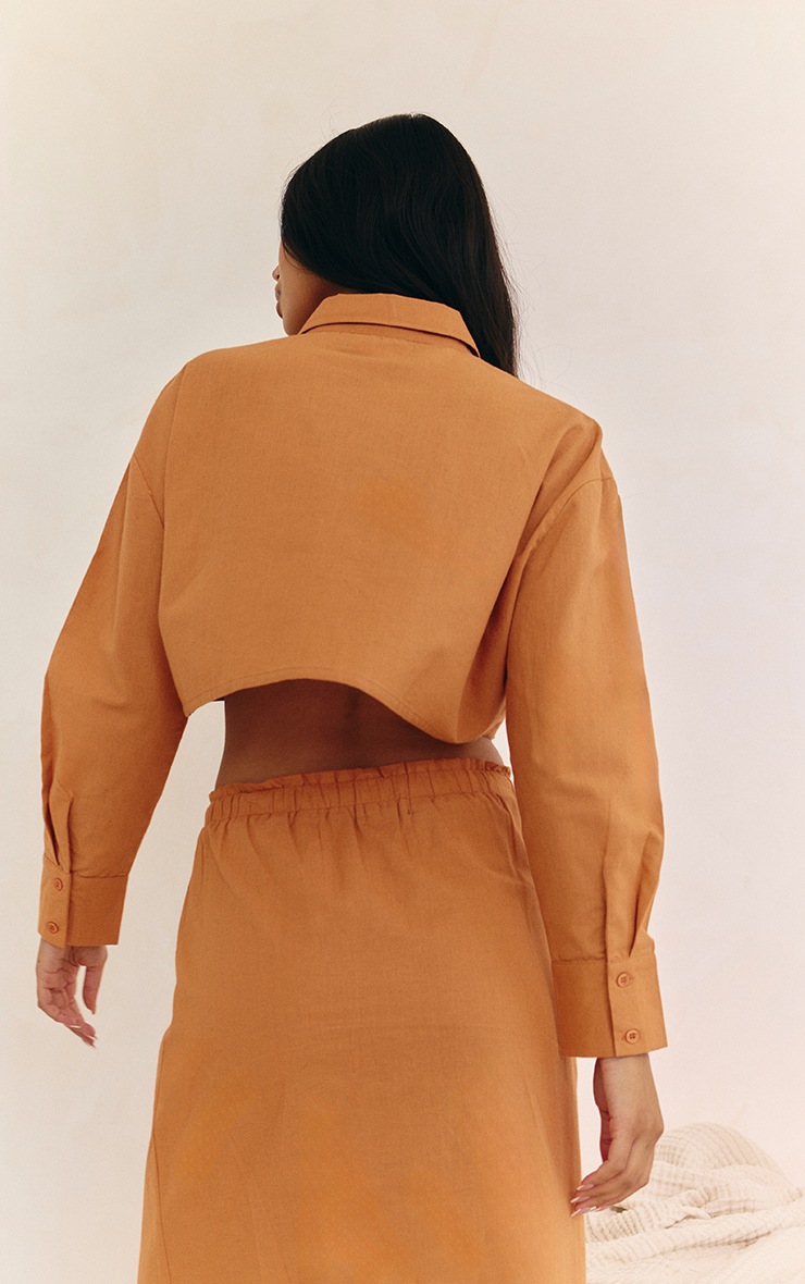 Apricot Long Sleeve Shirt | Co-ords | PrettyLittleThing AUS