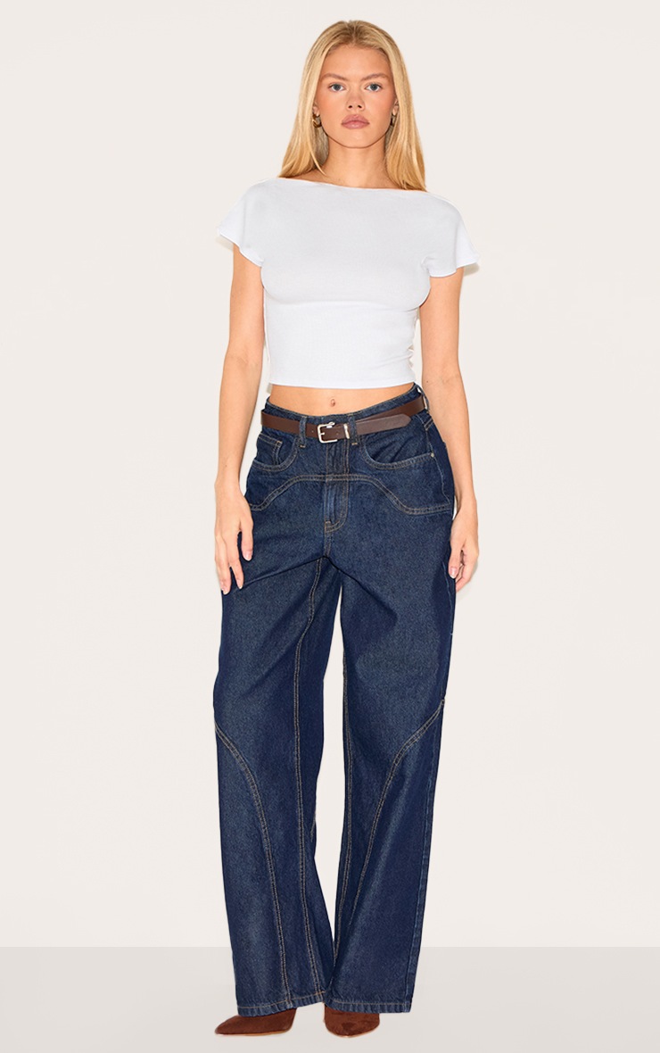 White Soft Rib Backless Top | Tops | PrettyLittleThing USA