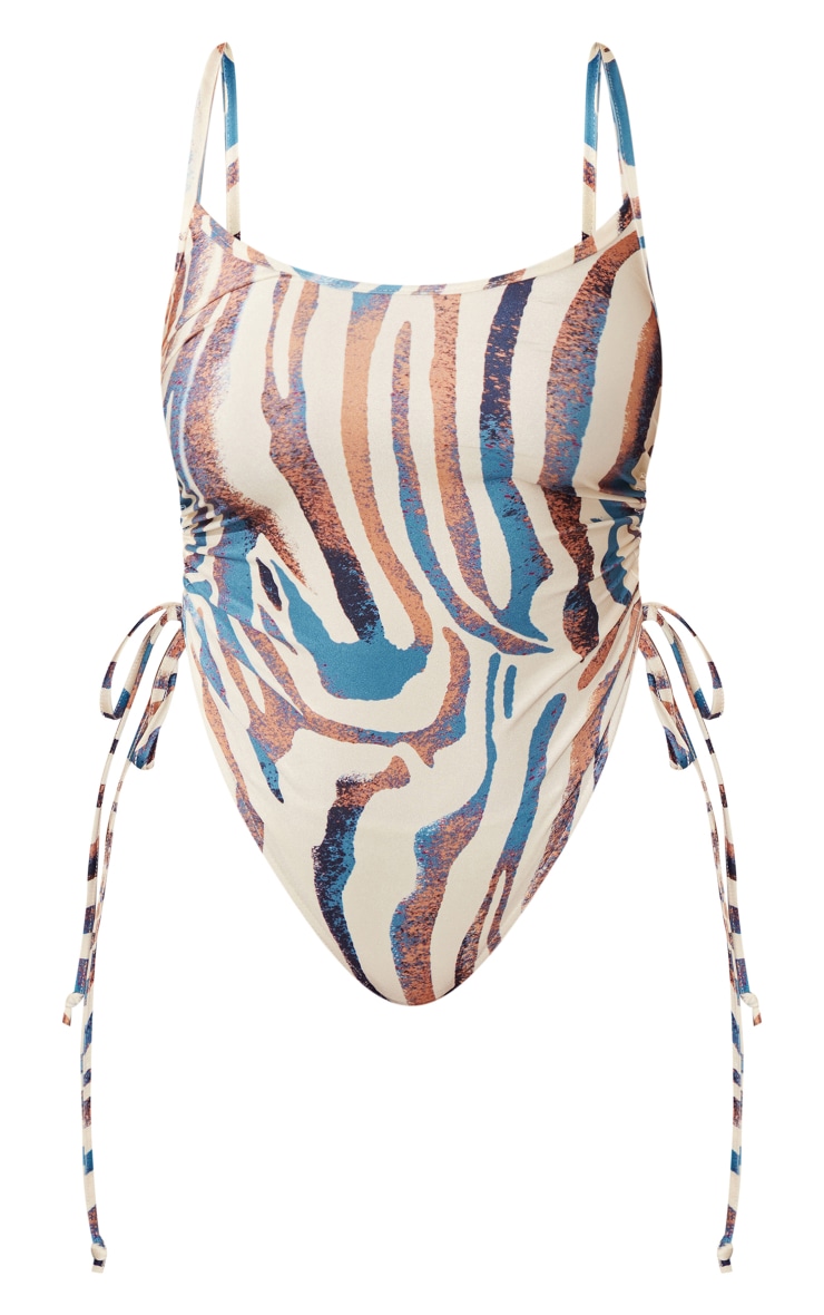 Shape Stone Animal Ruched Side High Rise Swimsuit | Shape ...