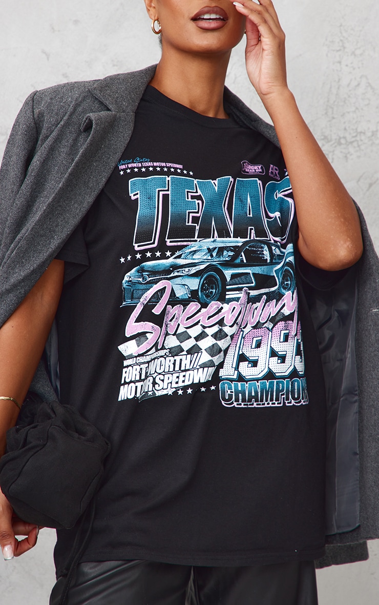 Black Texas Car Speedway Oversized Tshirt | Tops | PLT USA