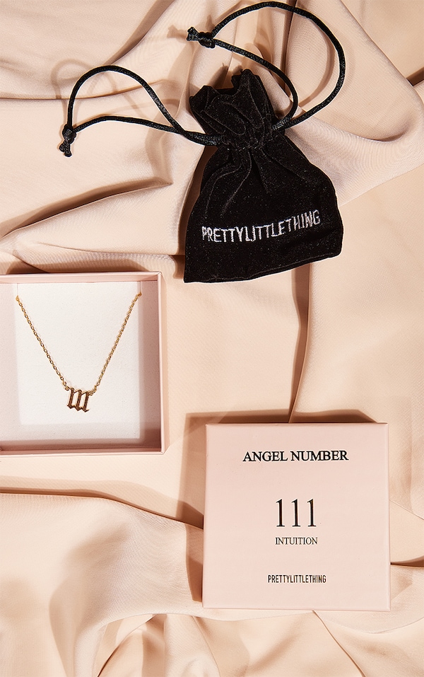 Real Gold Plated 111 Angel Number Necklace | Accessories ...