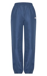 PLT Tall Navy Shell Drawstring Wide Leg Trousers | Tall | PrettyLittleThing