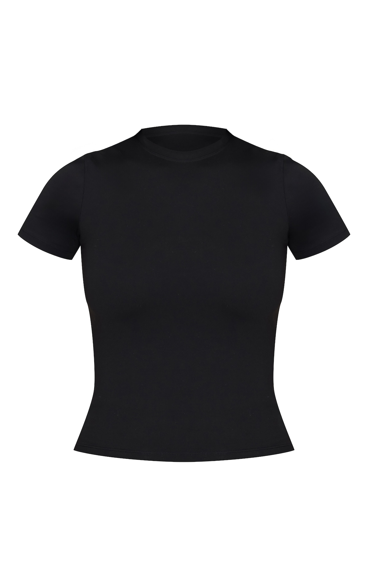 Tall Black Sculpt Longline Short Sleeved Gym Top | Tall ...
