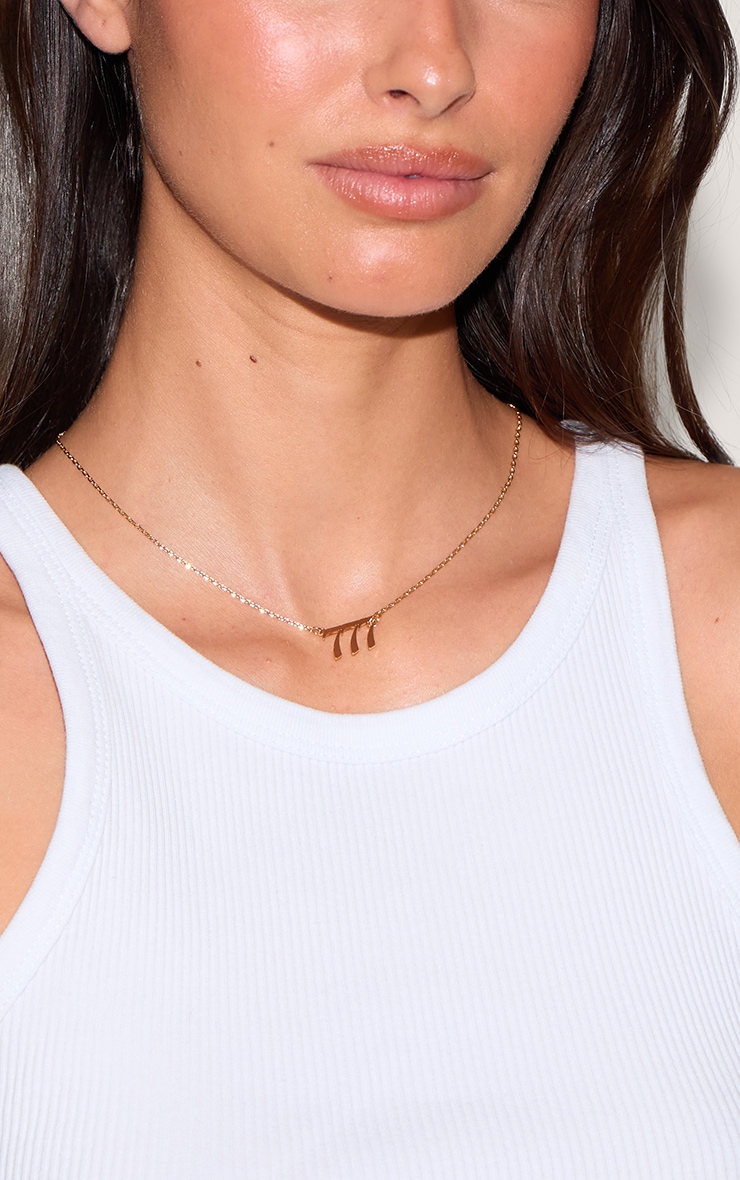 Real Gold Plated 777 Angel Number Necklace | Accessories | PLT