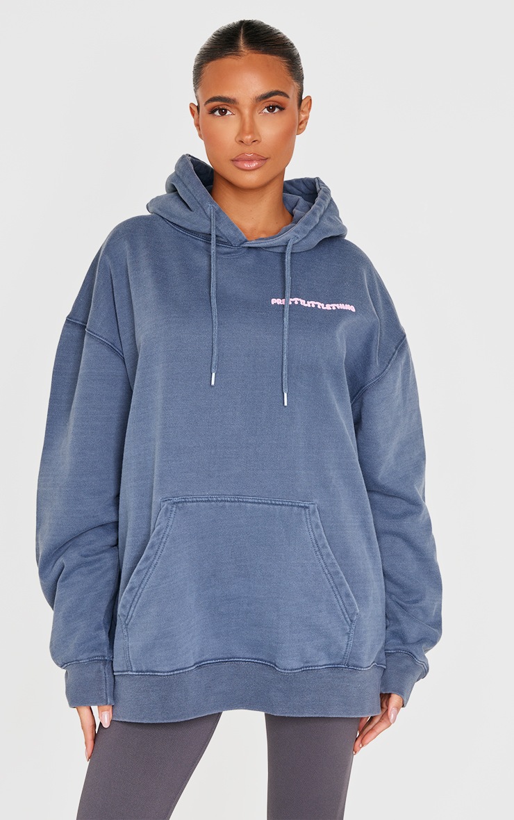 PLT Hoodie Gris Anthracite À Imprimé En Relief | Sweat ...