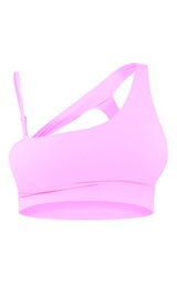PLT SPORT Plus Hot Pink Sculpt Asymmetric Bra | Athleisure | PLT