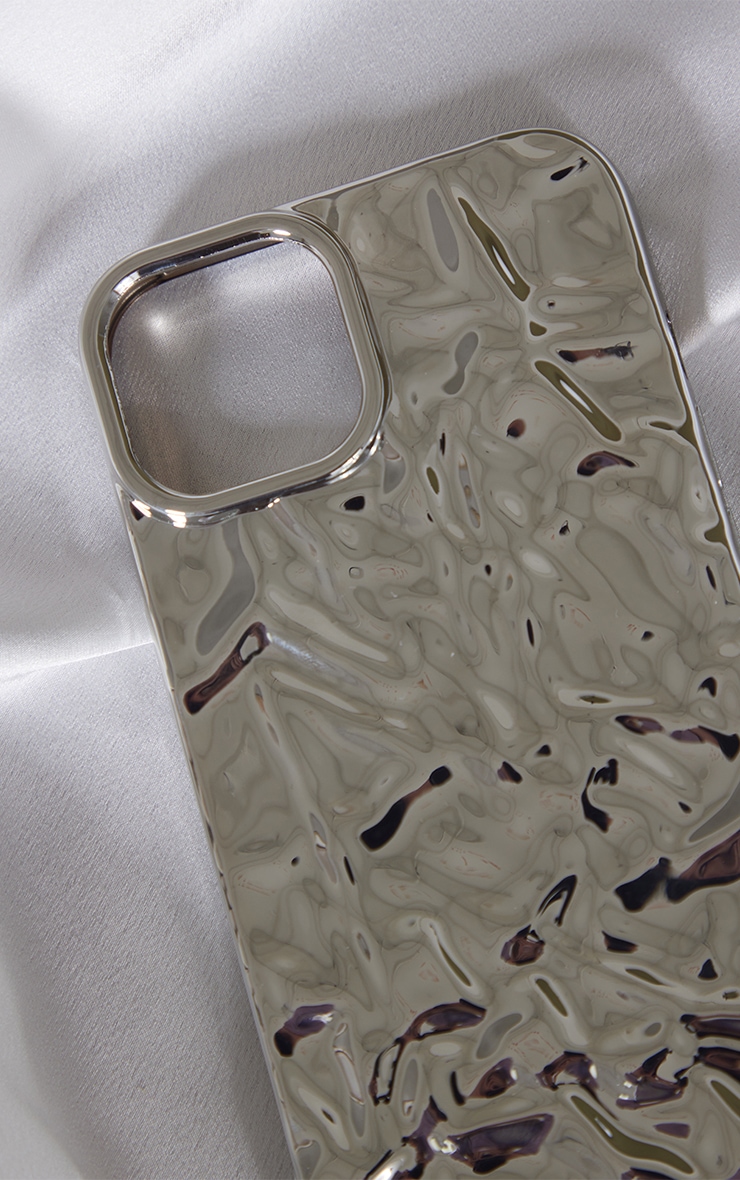 Silver Shiny Molten Iphone 14 Case | PrettyLittleThing USA