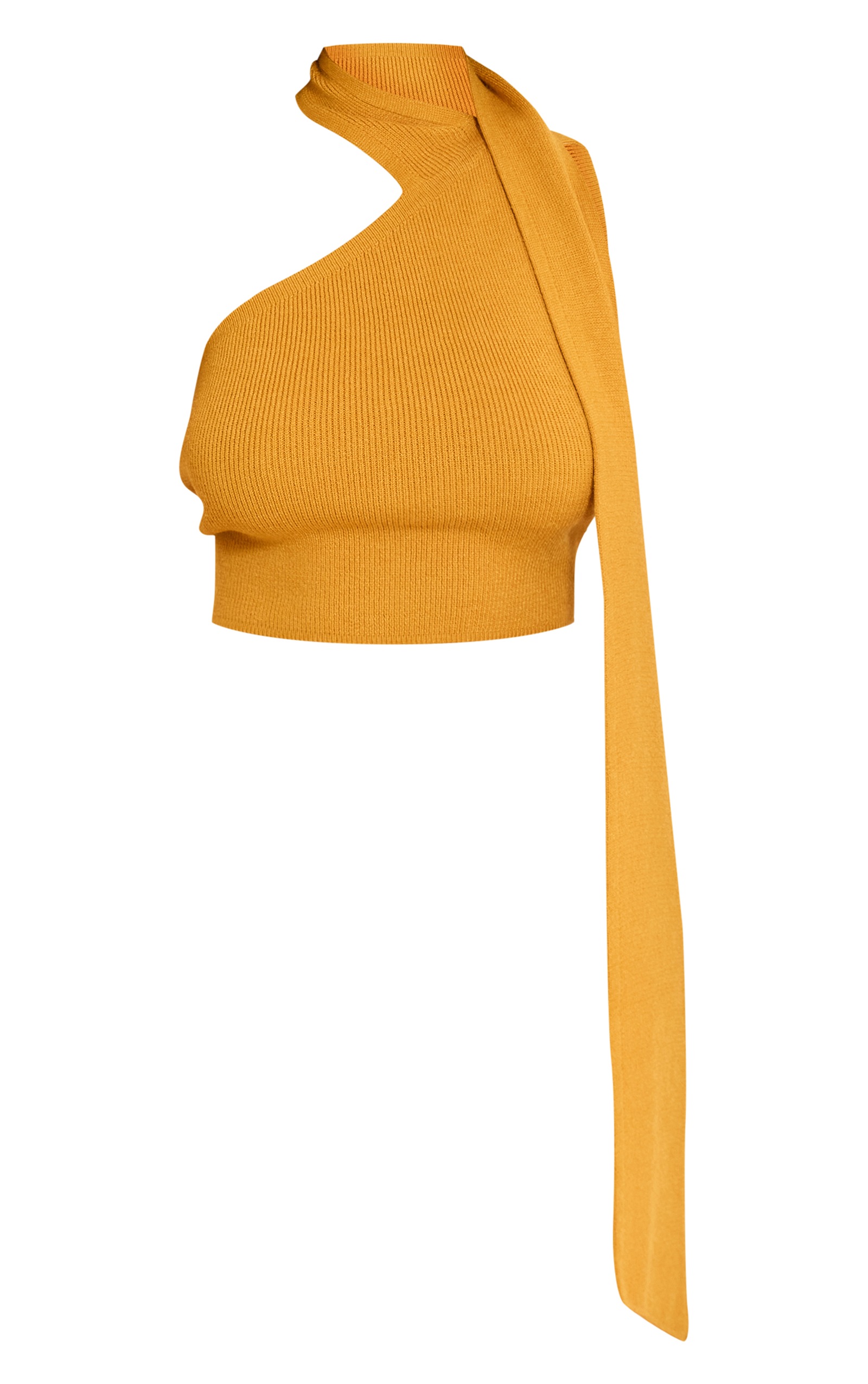 Shape Rust Knitted One Shoulder Scarf Top | Shape | PLT