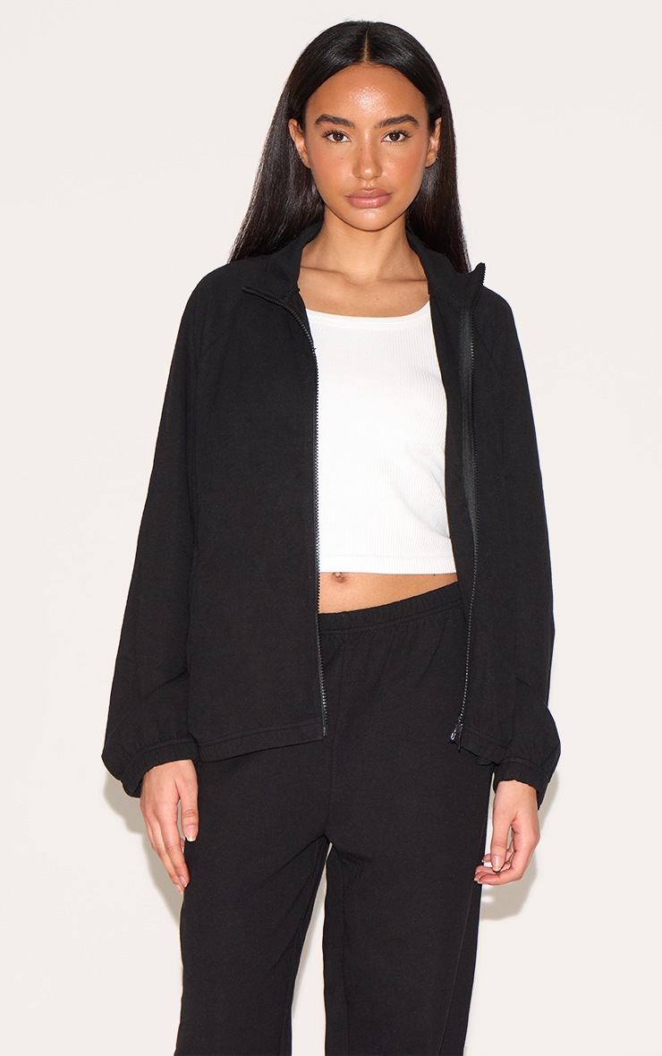 Petite Black Interlock Wide Leg Joggers | Petite | PLT