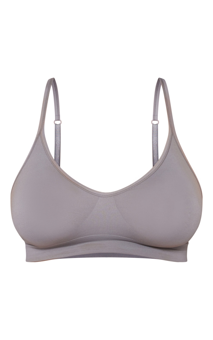 Maternity Grey Seamless Bra | Maternity | PrettyLittleThing QA