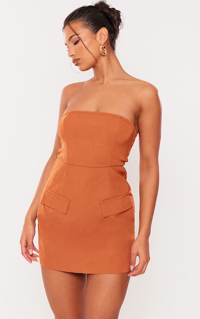 Rust dresses | PrettyLittleThing