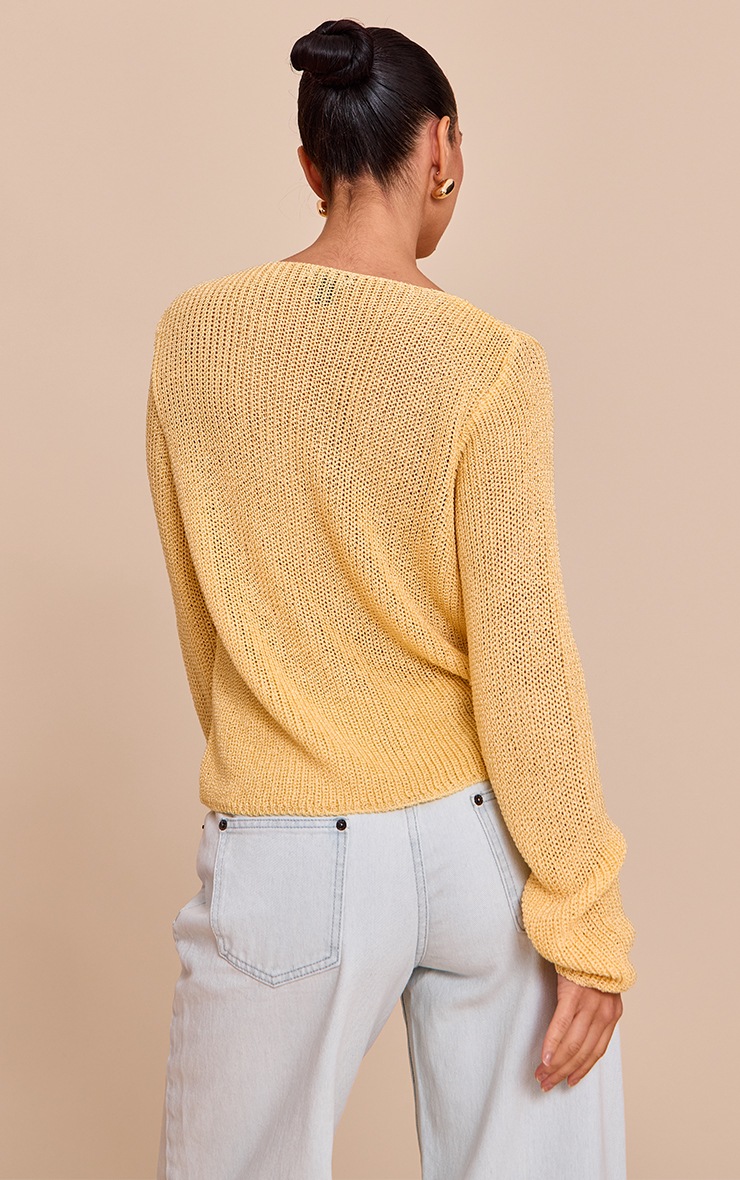 Lemon Filagree Button Cardigan | Knitwear | PLT