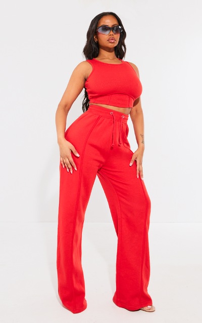Red Joggers | PrettyLittleThing