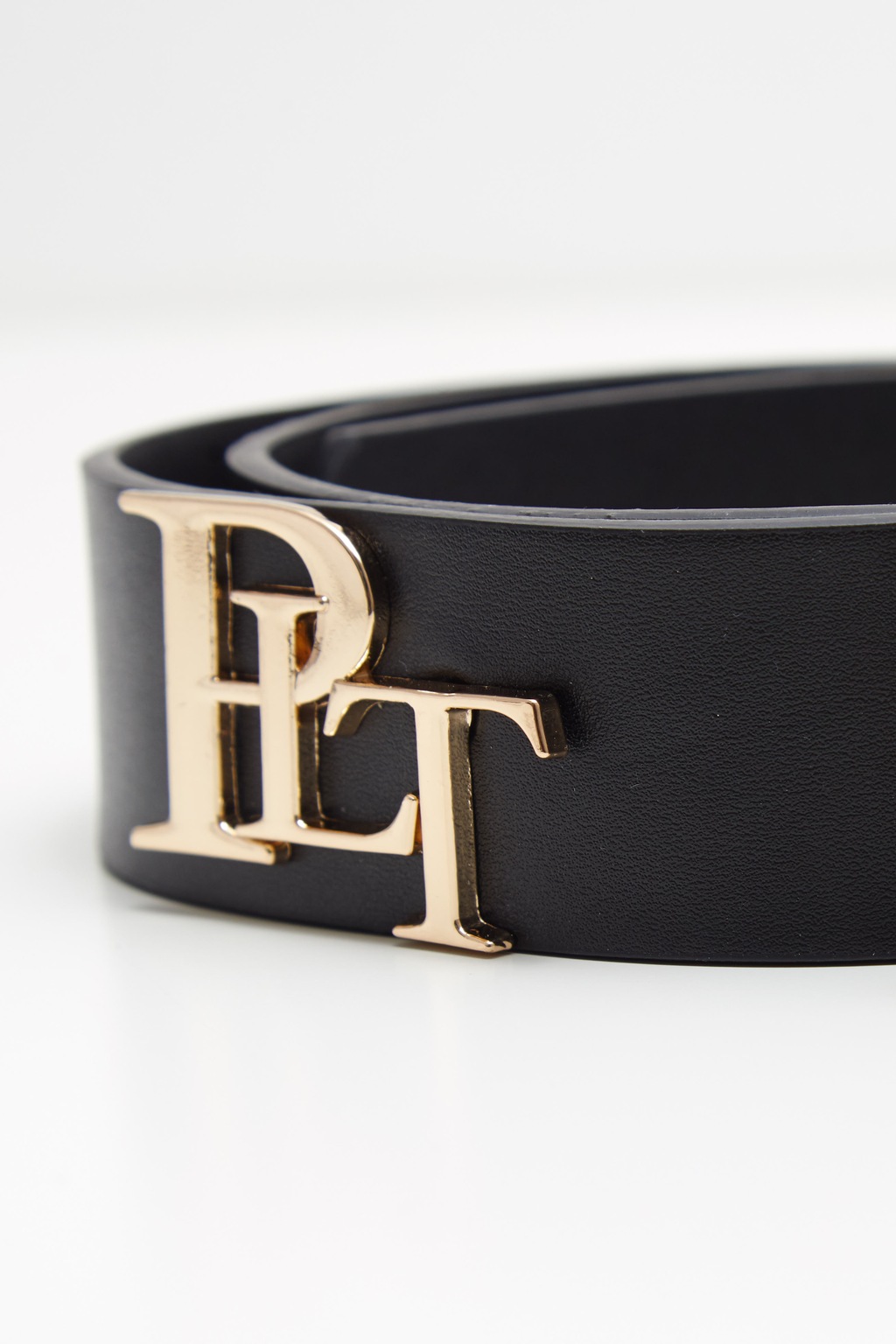 PLT Logo Black Back Branded Buckle Belt | Accessories ...