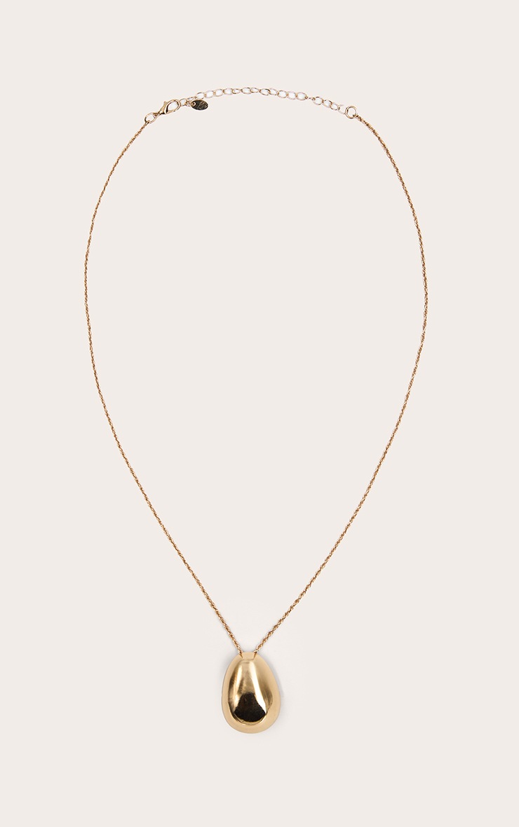 Gold Long Teardrop Pebble Necklace | Accessories | PLT USA