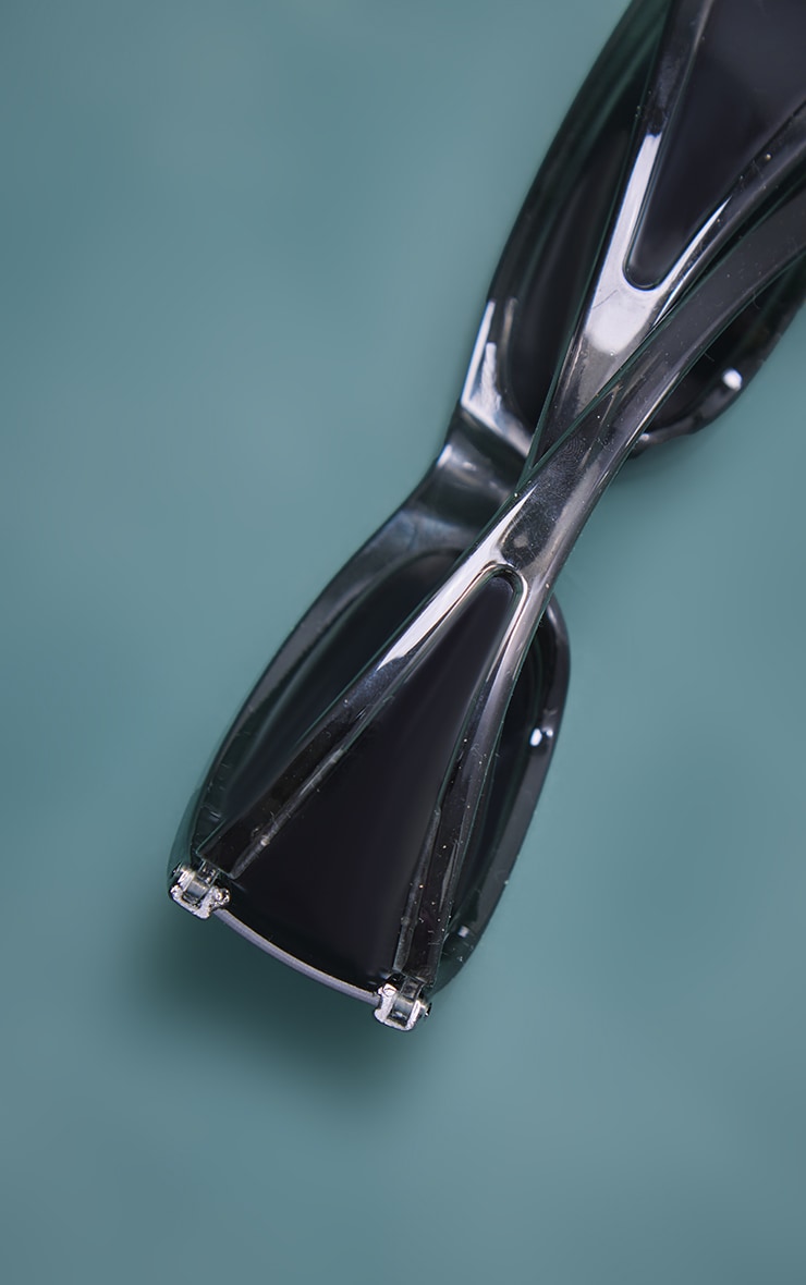 Blue Steel Wrap Around Lens Visor Sunglasses | PrettyLittleThing AUS