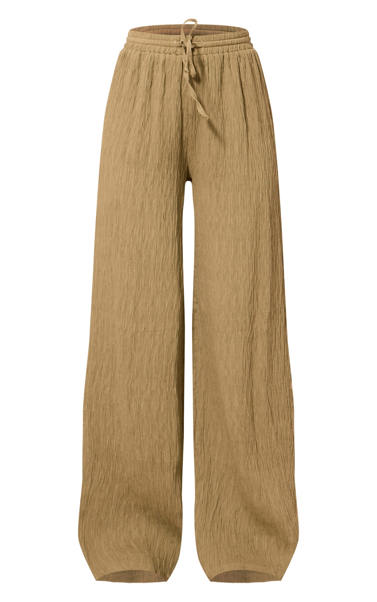 Chartreuse Textured Drawstring Wide Leg Trouser | Co-ords | PLT