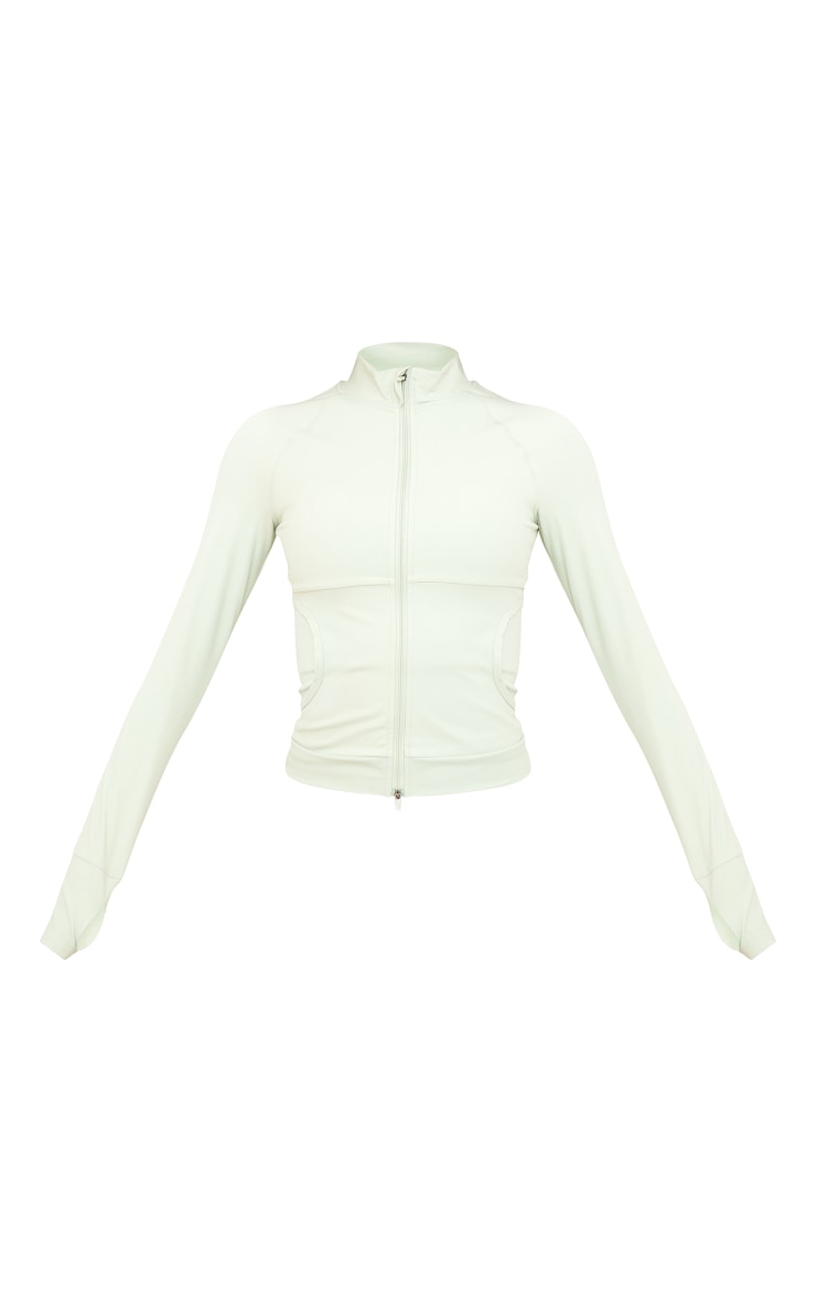 Matcha Green Sculpt Pocket Front Zip Up Jacket | Athleisure ...