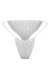 White Clear Strap Bikini Bottoms | Swimwear | PrettyLittleThing USA