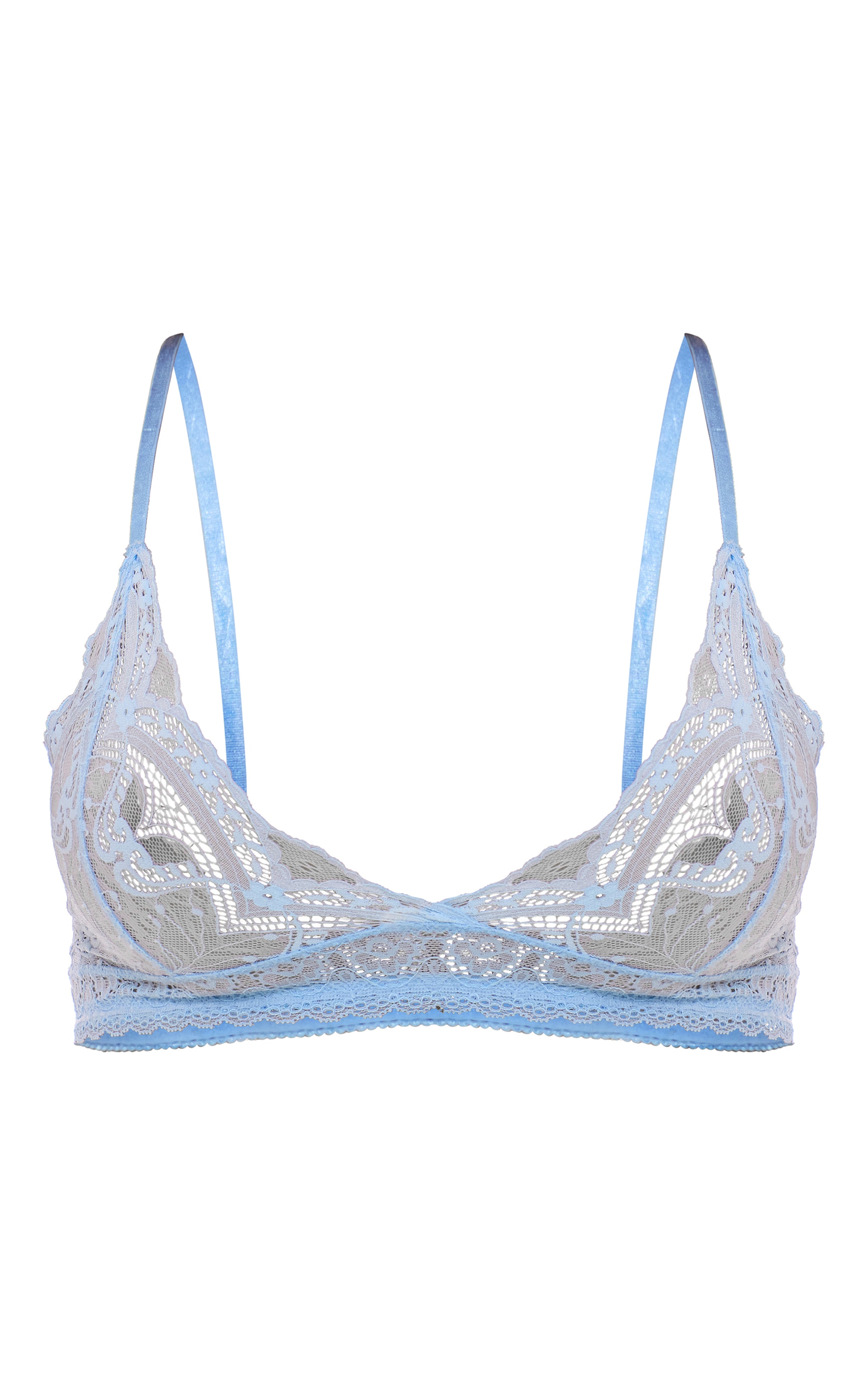 blue triangle bra