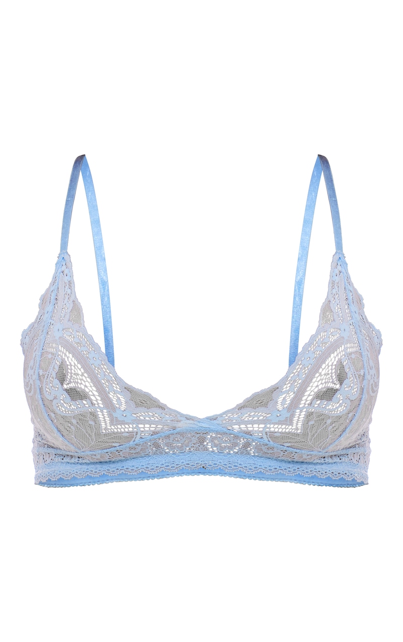 Baby Blue Triangle Lingerie Bralette | Lingerie & Nightwear ...