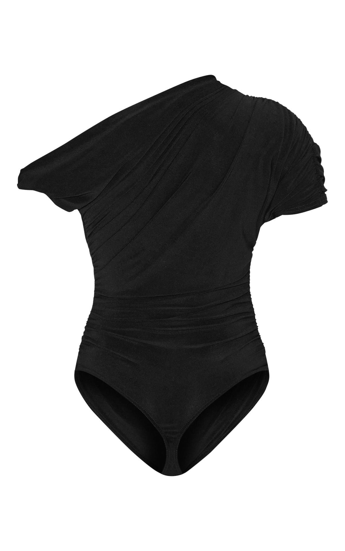 Petite Black Soft Touch Twist Detail Bodysuit | Petite | PLT USA