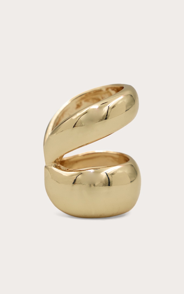 Gold Plated Smooth Double Linked Ear Cuff | Accessories | PLT AUS