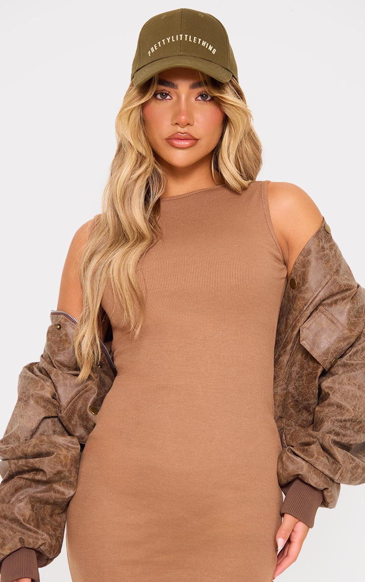 Red & Taupe 2 Pack Rib Boat Neck Midaxi Dress | Dresses | PLT