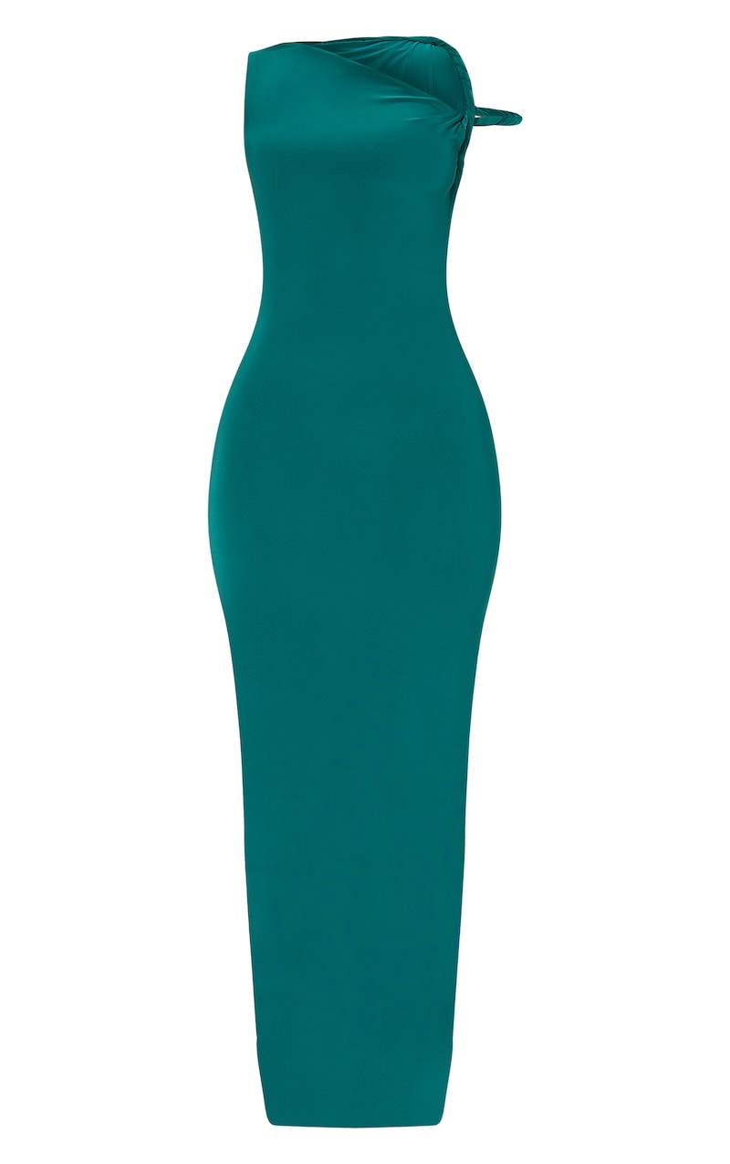Petite Emerald Green Twist Shoulder Maxi Dress | Petite | PLT