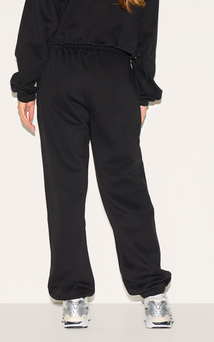 PRETTYLITTLETHING Black Oversized Cuffed Joggers | Athleisure | PLT