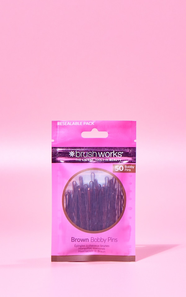 Brushworks Brown Bobby Pins | Beauty | PrettyLittleThing