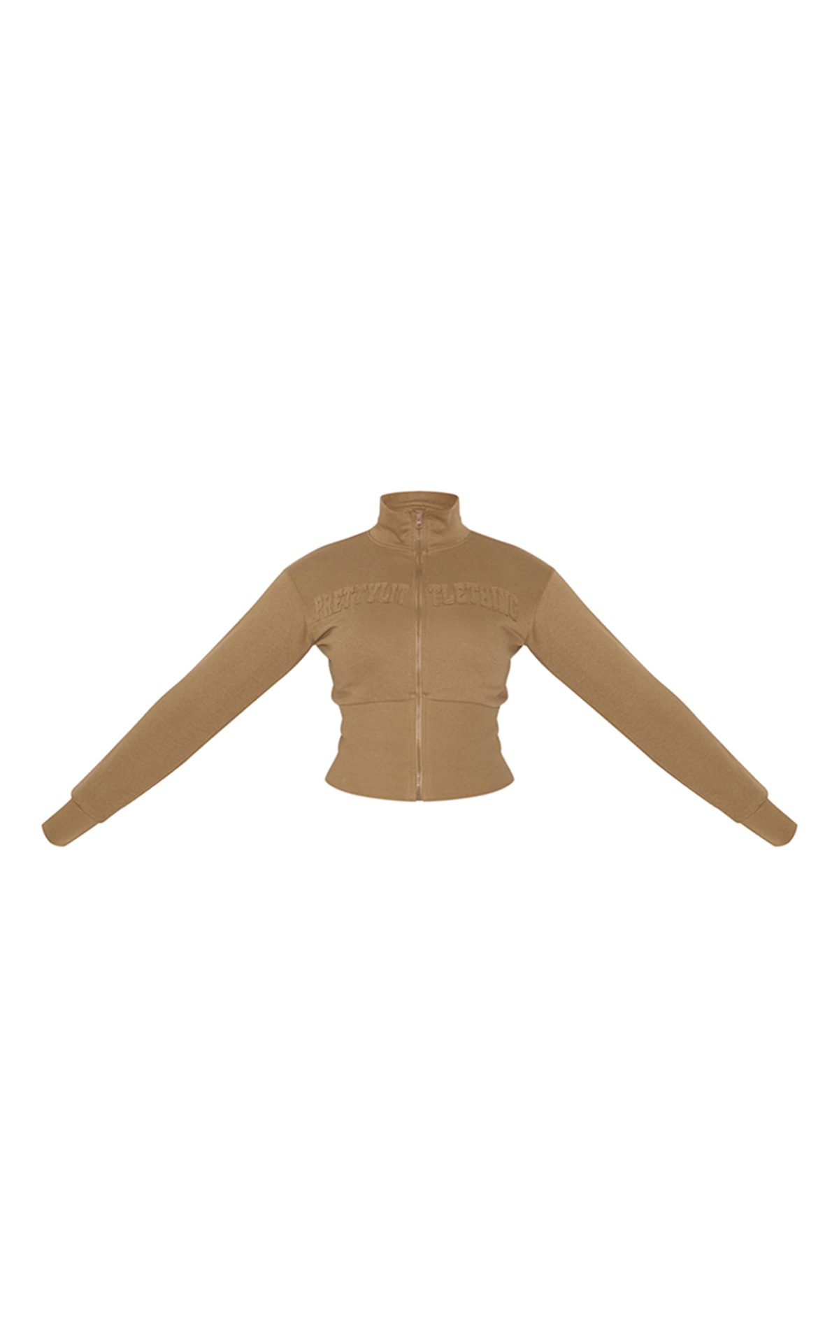 Shape Khaki Pocket Detail Fitted Zip Up Sweatshirt | Shape ...