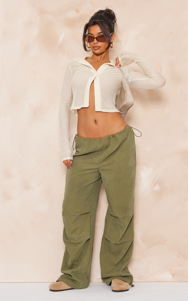 Cream Textured Button Fitted Shirt | Tops | PLT USA