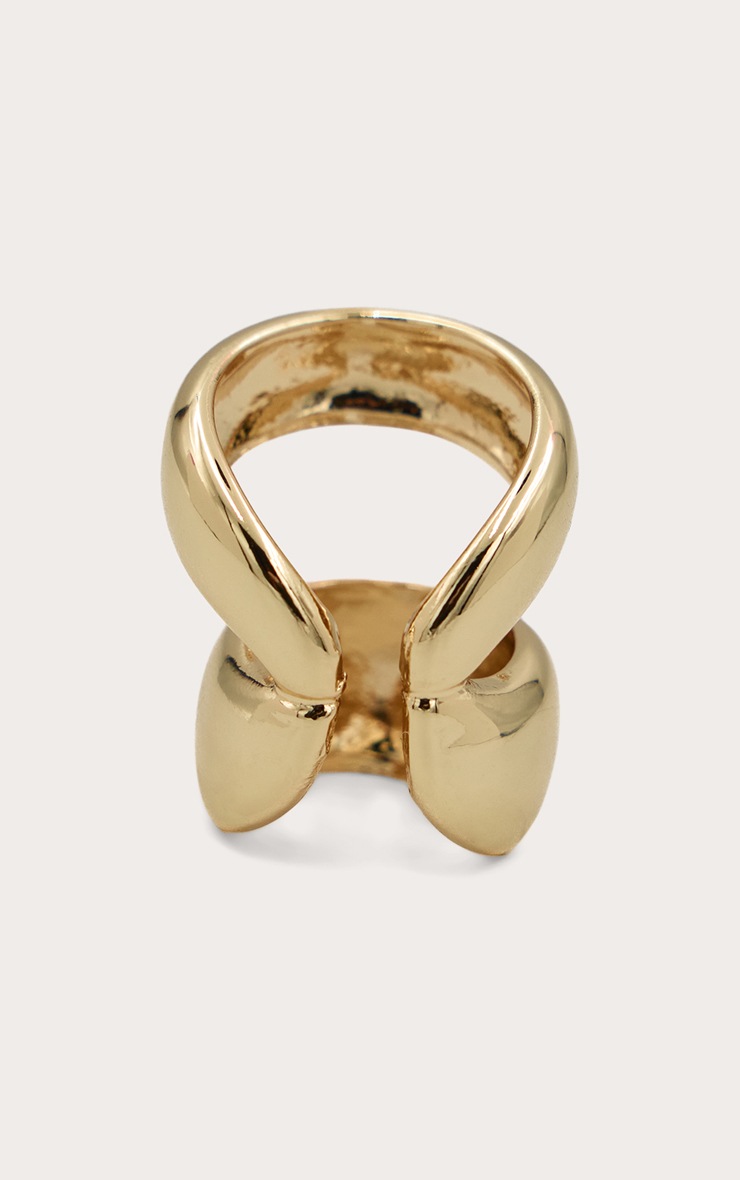 Gold Plated Smooth Double Linked Ear Cuff | Accessories | PLT AUS