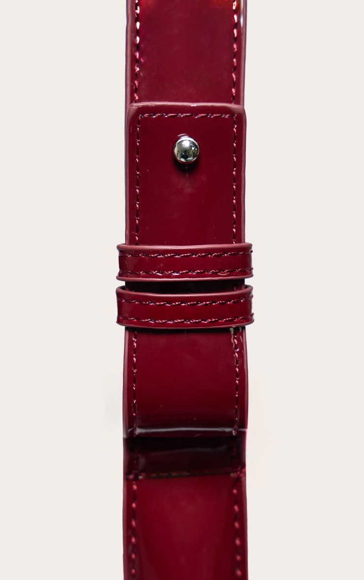 Burgundy Mini Double Zip Circle Grab Bag | Accessories | PLT