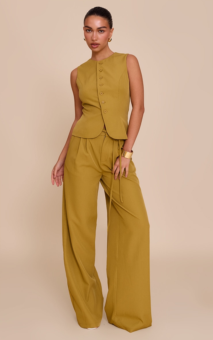 Deep Mustard Tailored Woven Waistcoat | Co-ords | PLT