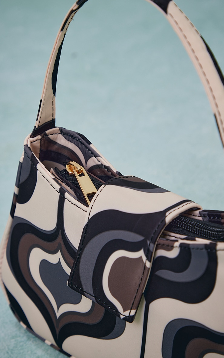 Multi Abstract Printed Mini Shoulder Bag | PrettyLittleThing