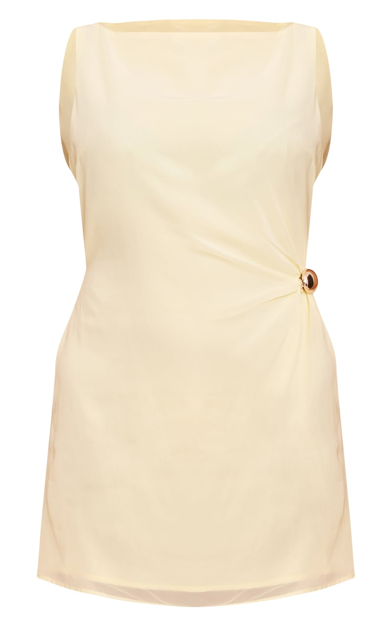 Plus Lemon Chiffon Trim Detail Mini Dress | Plus Size | PLT