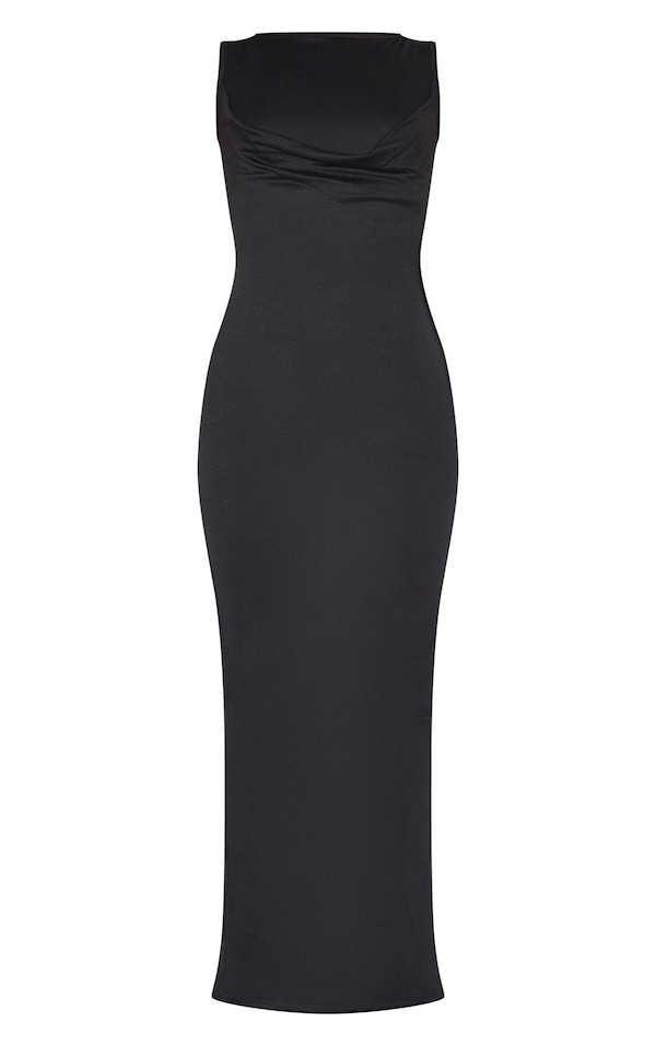 Black Double Contour Drape Bust Detail Maxi Dress | Dresses ...