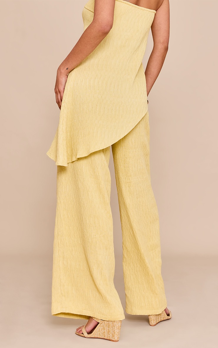 Lemon Textured Wide Leg Trouser | Co-ords | PLT