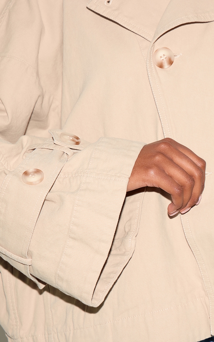 Stone Wrap Over Detail Canvas Trench Coat | Outerwear ...